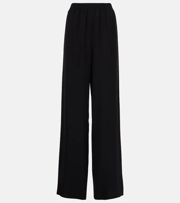 Valentino Garavani Cady Couture Wide-leg Pants - Black