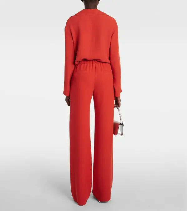 Valentino Garavani Cady Couture Wide-leg Pants - Orange