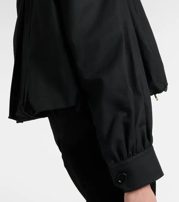 Chloé Gathered Cotton Canvas Jacket
