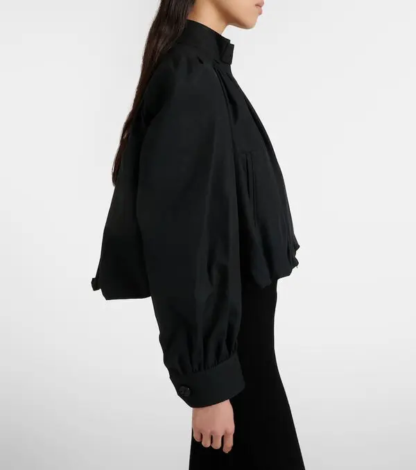 Chloé Gathered Cotton Canvas Jacket