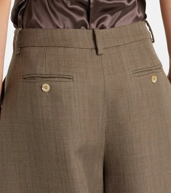 Magda Butrym Wool Barrel-leg Pants - Beige