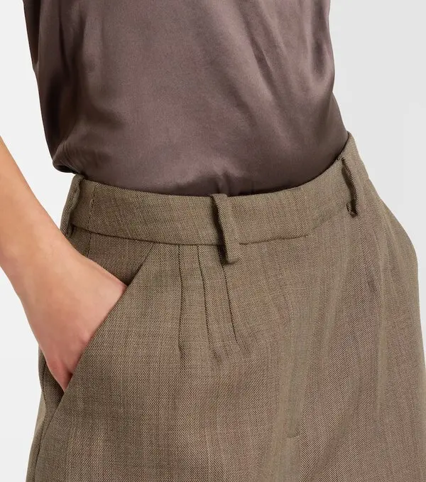 Magda Butrym Wool Barrel-leg Pants - Beige