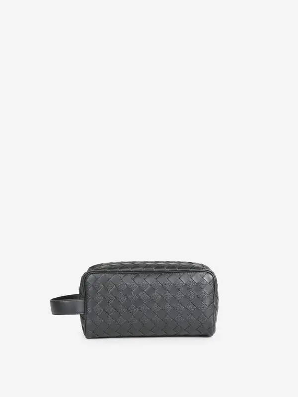 Bottega Veneta Intrecciato Toiletry Bag - Black