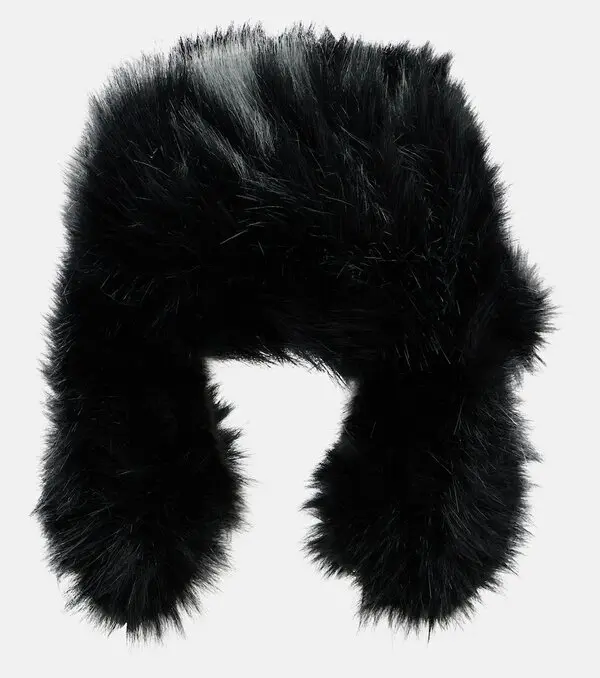 Ruslan Baginskiy Cotton-trimmed Aviator Hat - Black