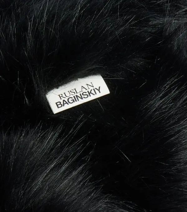 Ruslan Baginskiy Cotton-trimmed Aviator Hat - Black