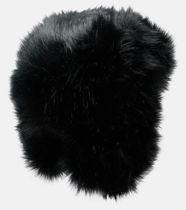 Ruslan Baginskiy Cotton-trimmed Aviator Hat - Black