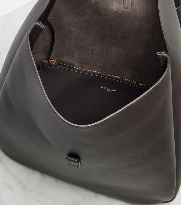 Saint Laurent Le 5 À 7 Supple Large Leather Shoulder Bag - Brown