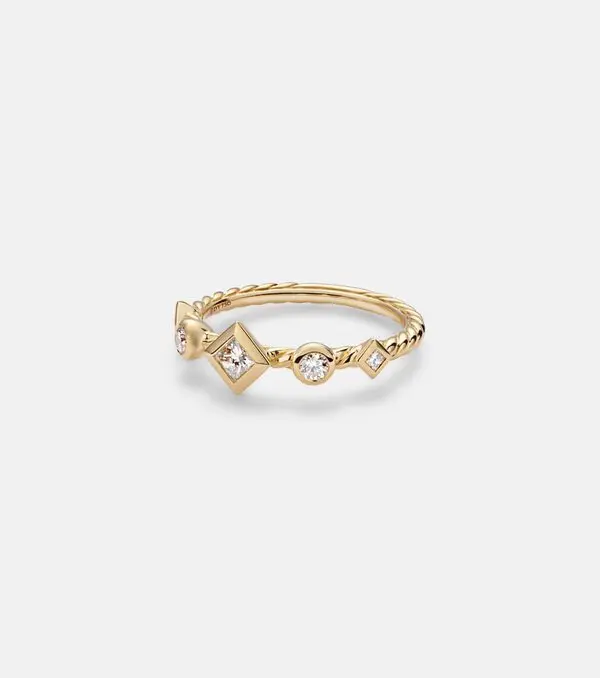 David Yurman Cable Collectibles® Cable Ring With Diamonds - Gold