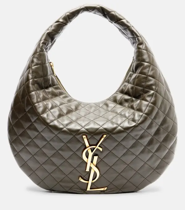 Saint Laurent Icare Medium Quilted Leather Shoulder Bag - Brown