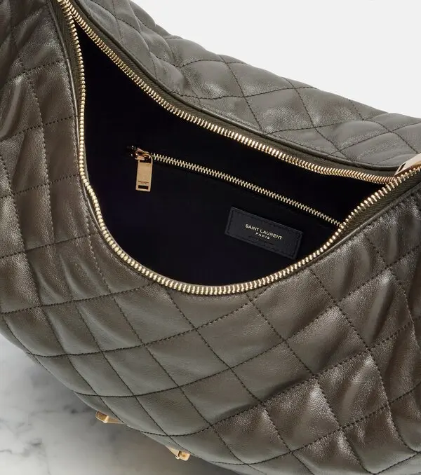 Saint Laurent Icare Medium Quilted Leather Shoulder Bag - Brown