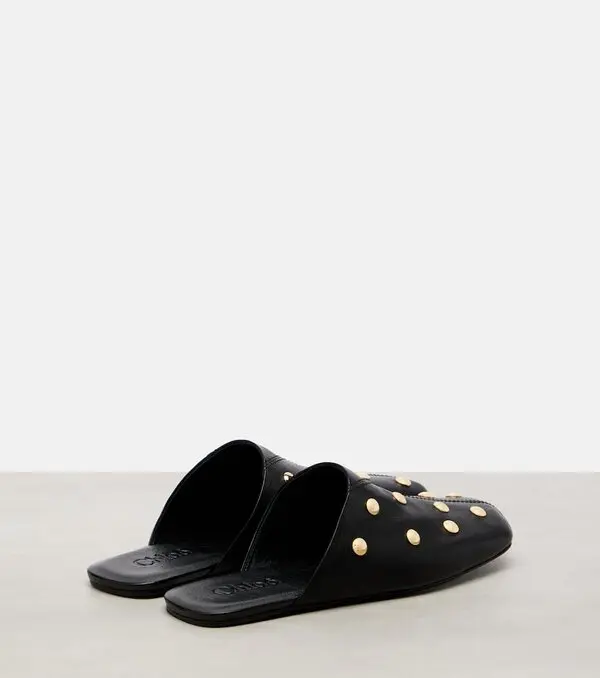 Chloé Rita Studded Leather Mules
