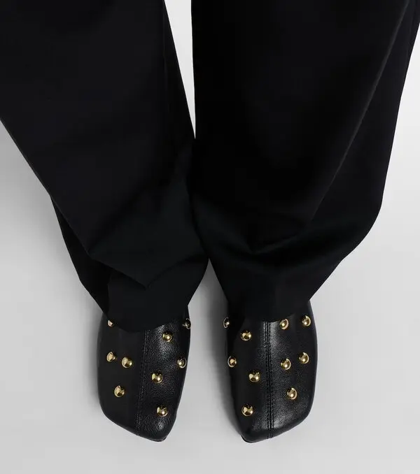 Chloé Rita Studded Leather Mules - Black
