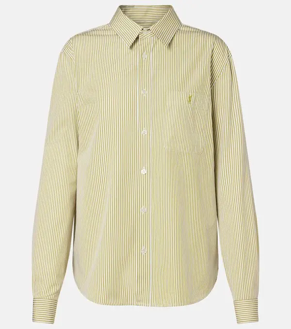 Saint Laurent Striped Cotton Shirt - Green