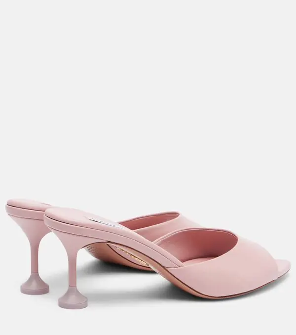 AQUAZZURA Bisous 65 Leather Mules