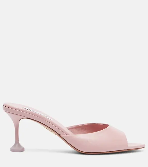 AQUAZZURA Bisous 65 Leather Mules