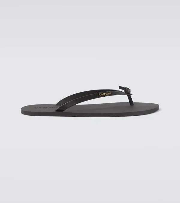 Saint Laurent Leather Thong Sandals