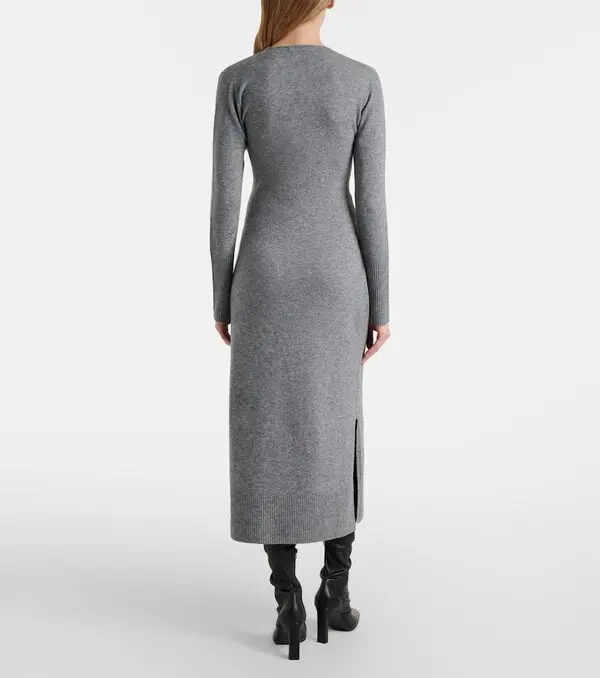 Veronica Beard Salomez Wool And Cashmere Wrap Midi Dress