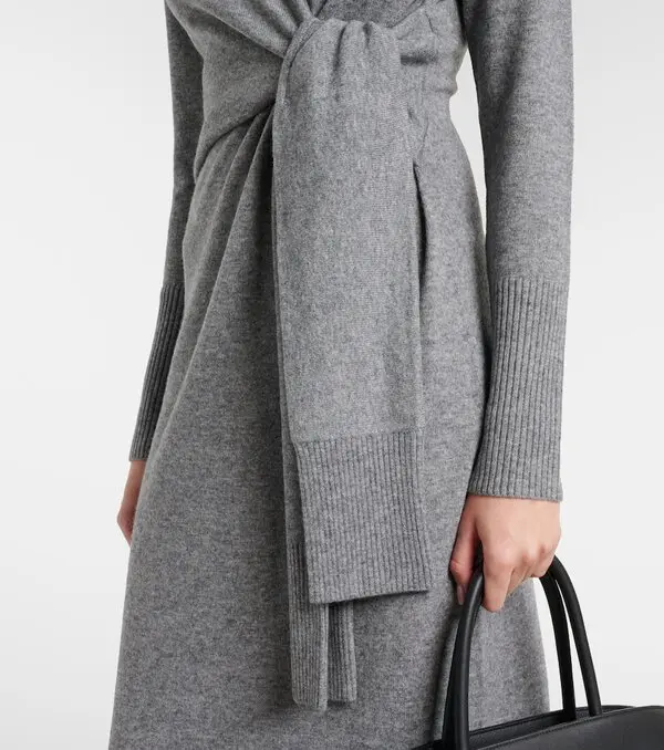 Veronica Beard Salomez Wool And Cashmere Wrap Midi Dress