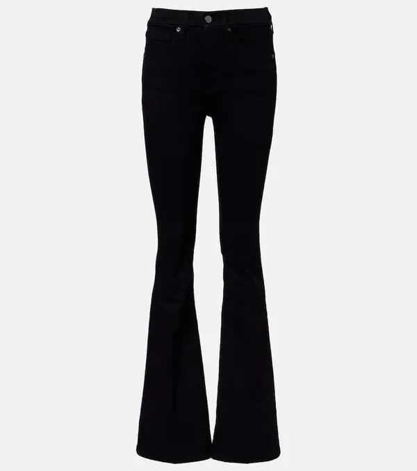 Veronica Beard Beverly High-rise Flared Jeans - Black