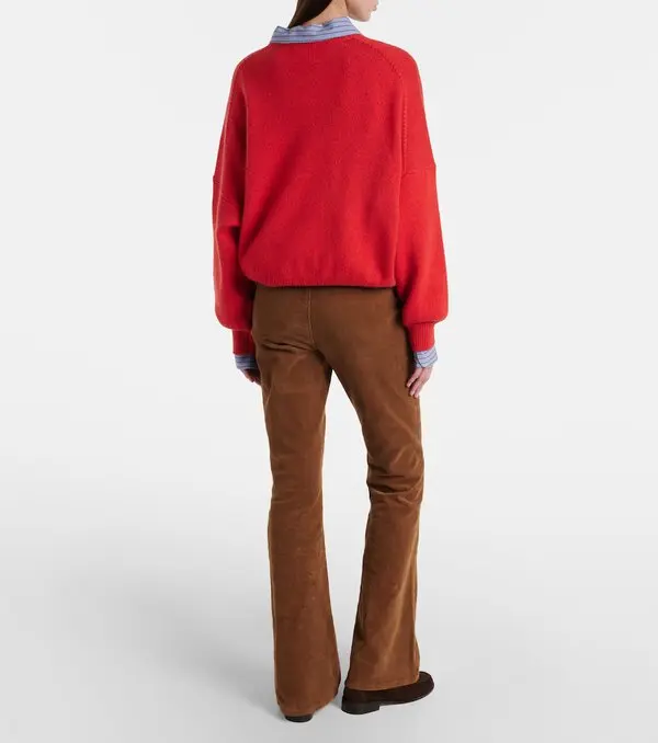 Veronica Beard Beverly Off-duty Corduroy Flared Pants - Brown