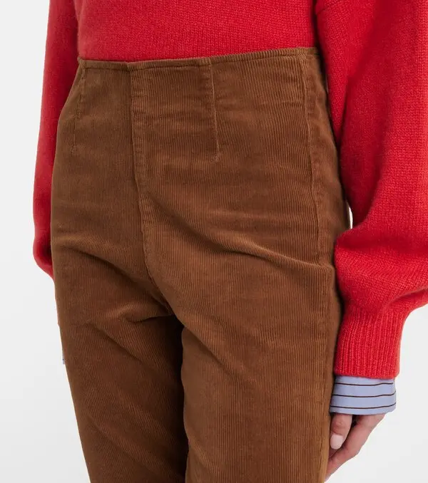 Veronica Beard Beverly Off-duty Corduroy Flared Pants - Brown