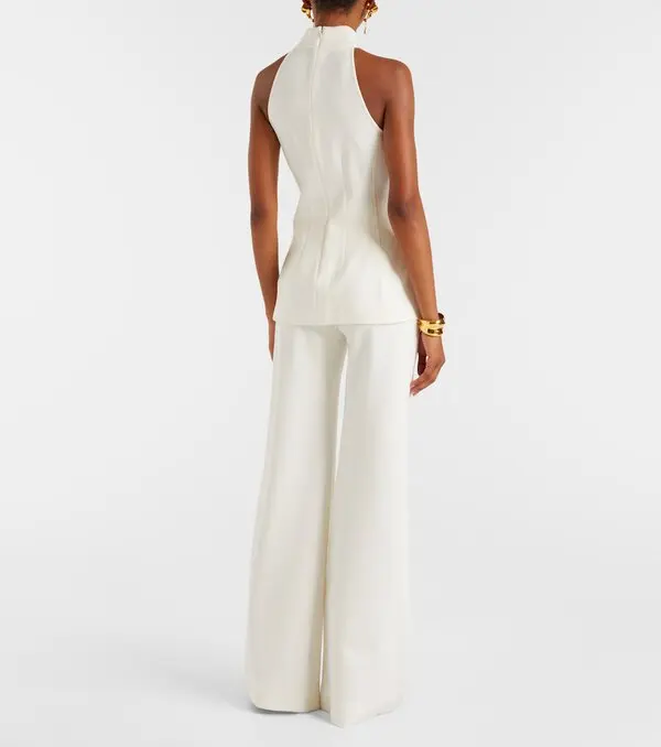 Veronica Beard Kalinda High-rise Wide-leg Pants - White