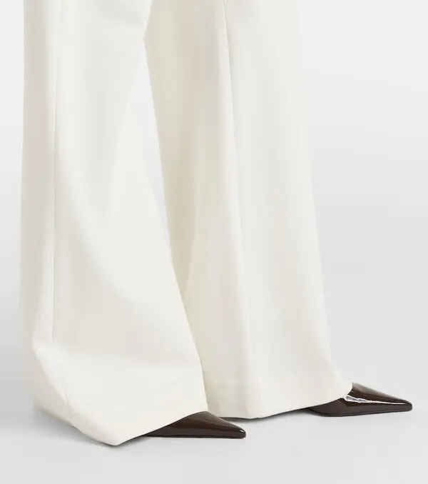 Veronica Beard Kalinda High-rise Wide-leg Pants - White