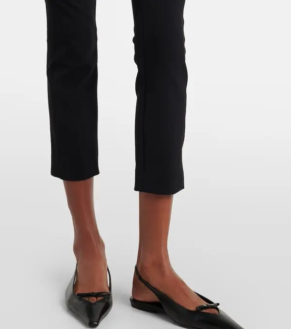 Veronica Beard Scuba Cropped Slim Pants - Black