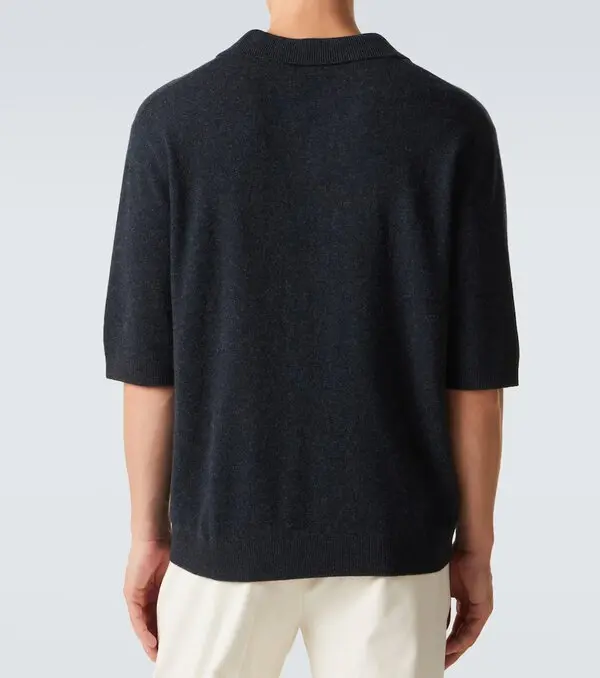 Le Kasha Bale Cashmere Polo Sweater - Blue