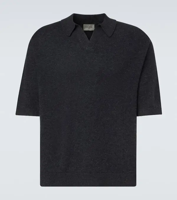 Le Kasha Bale Cashmere Polo Sweater - Blue