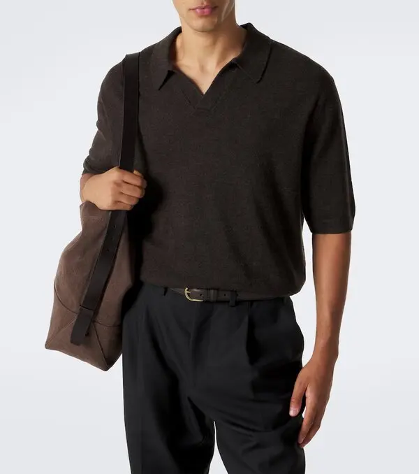 Le Kasha Bale Cashmere Polo Sweater - Brown