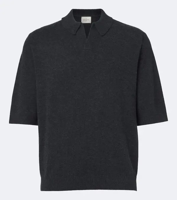 Le Kasha Bale Cashmere Polo Sweater - Grey