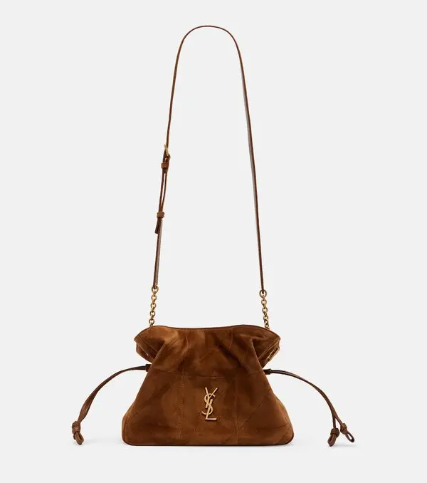 Saint Laurent Jamie Small Suede Shoulder Bag - Brown