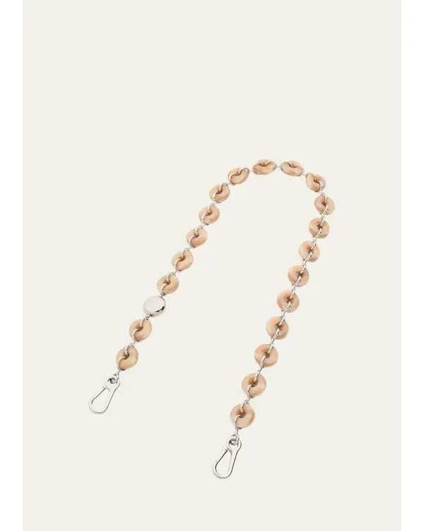 Loewe Donut Chain Shoulder Strap - Soft Pink/silver