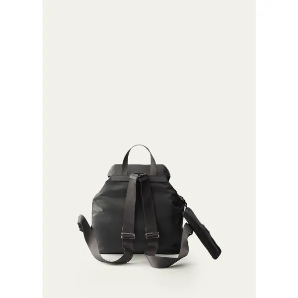 Prada Vela Leather-trim Re-nylon Backpack - Black