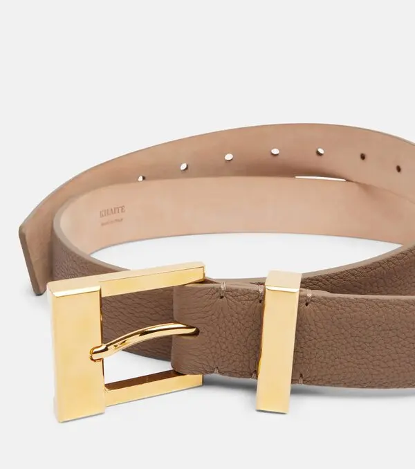 Khaite Manhattan Leather Belt - Brown
