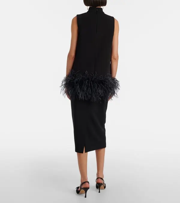 Max Mara Otre Wool Midi Skirt - Black