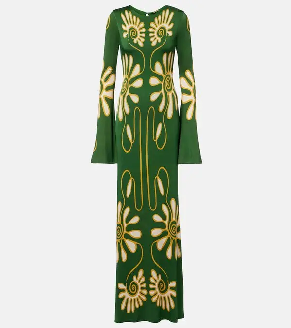 CALA DE LA CRUZ Amay Printed Maxi Dress