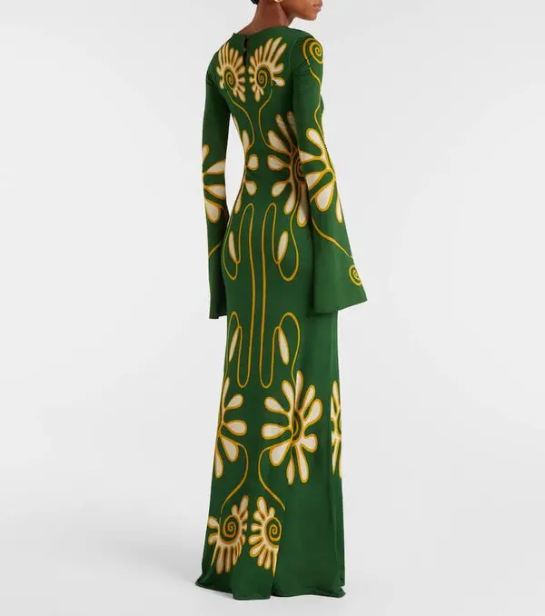 CALA DE LA CRUZ Amay Printed Maxi Dress