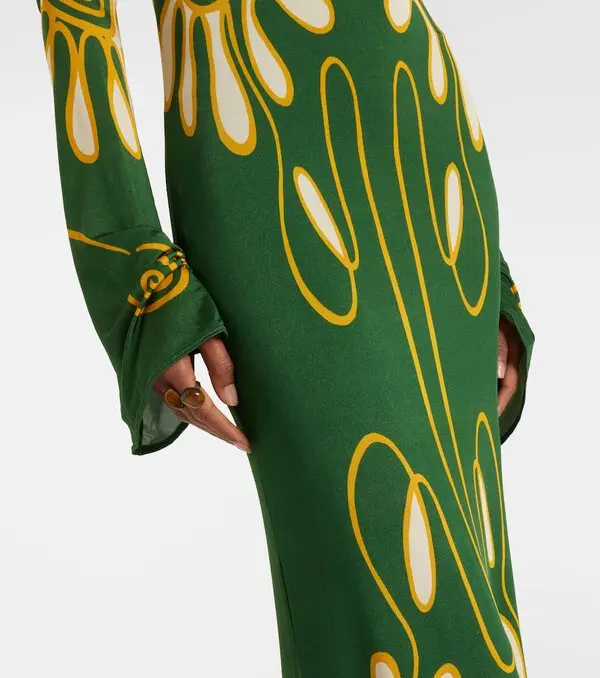 CALA DE LA CRUZ Amay Printed Maxi Dress
