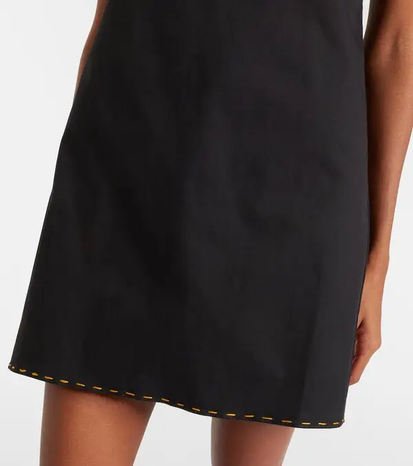 CALA DE LA CRUZ Catania Appliqué Cotton-blend Minidress