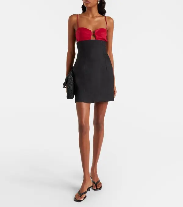 CALA DE LA CRUZ Soline Linen Minidress