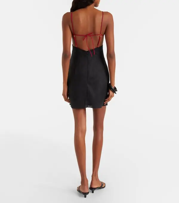 CALA DE LA CRUZ Soline Linen Minidress