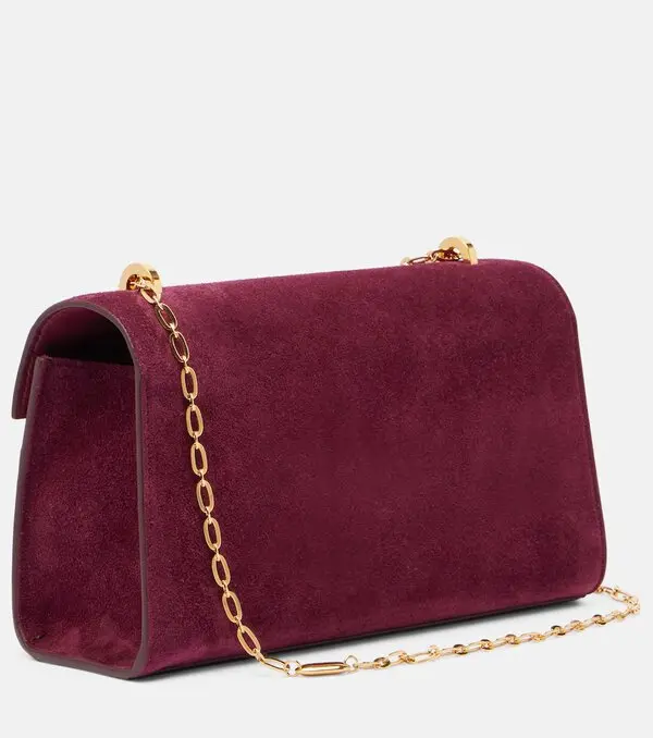 Savette Symmetry Suede Crossbody Bag - Purple