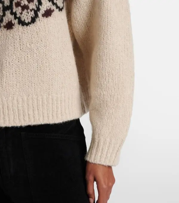 NILI LOTAN Chrissy Fair Isle Jacquard Sweater - Beige