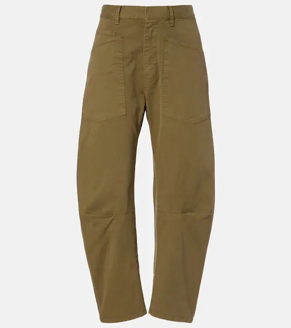 NILI LOTAN Shon Barrel-leg Pants - Green