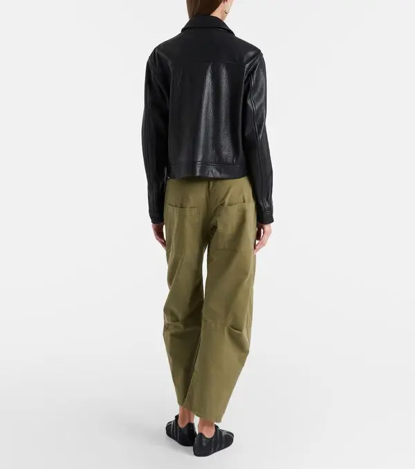 NILI LOTAN Shon Barrel-leg Pants - Green