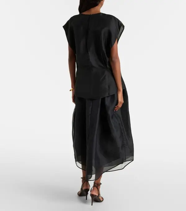Khaite Mer Silk Top - Black