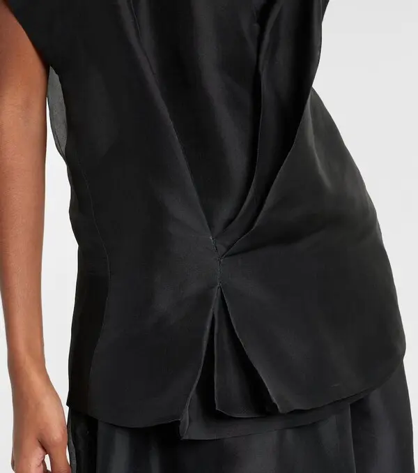 Khaite Mer Silk Top - Black