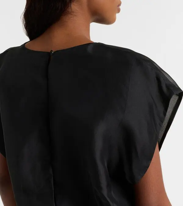 Khaite Mer Silk Top - Black